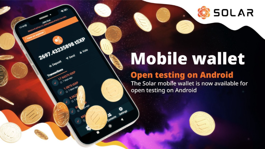 Solar Mobile Wallet — Open Testing on Android - Solar Library